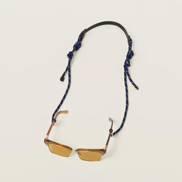 Miu Miu Glasses Cord - Black/Baltic Blue | Editorialist